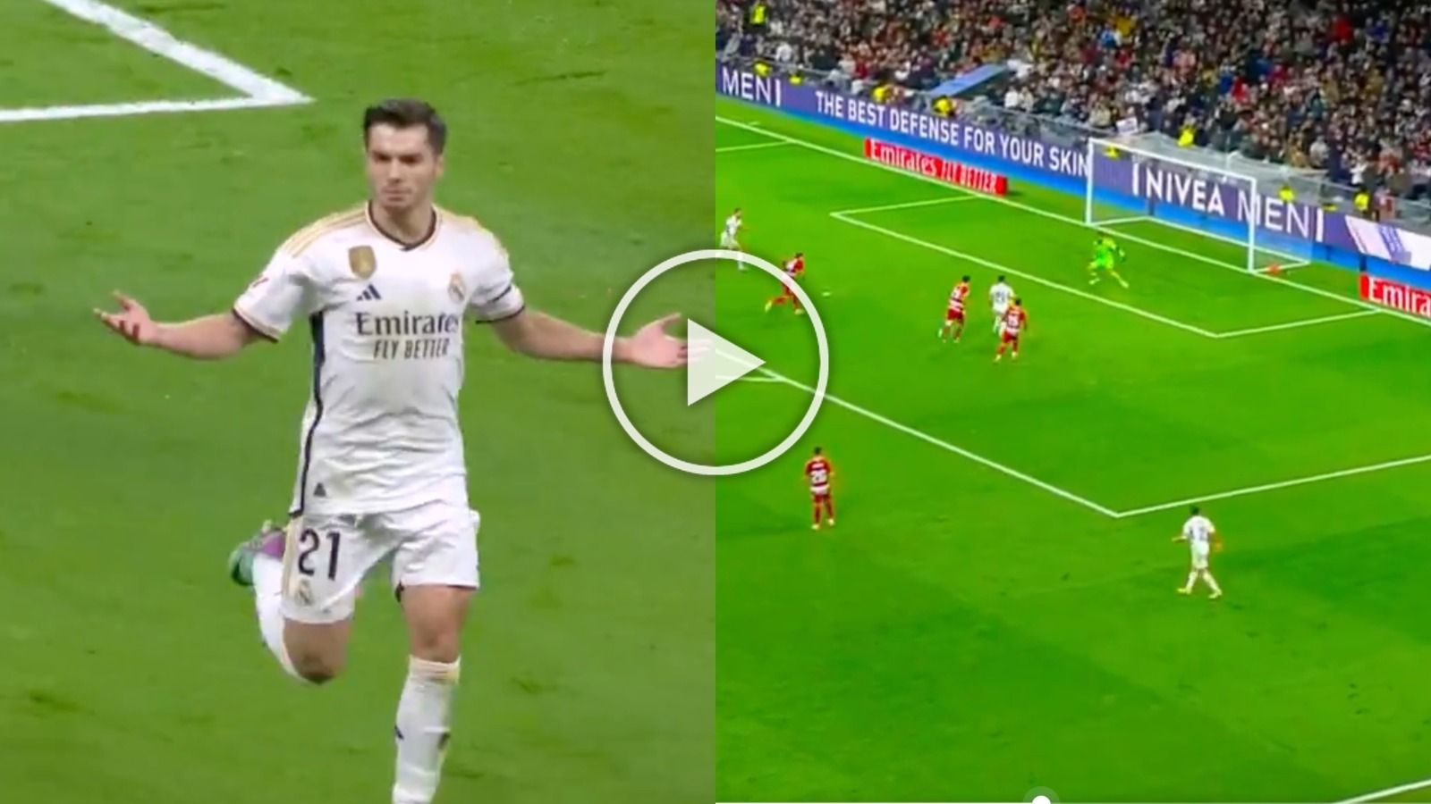 Brahim pide sitio en el Real Madrid: golazo al Granada y ojo al increíble pase de Kroos