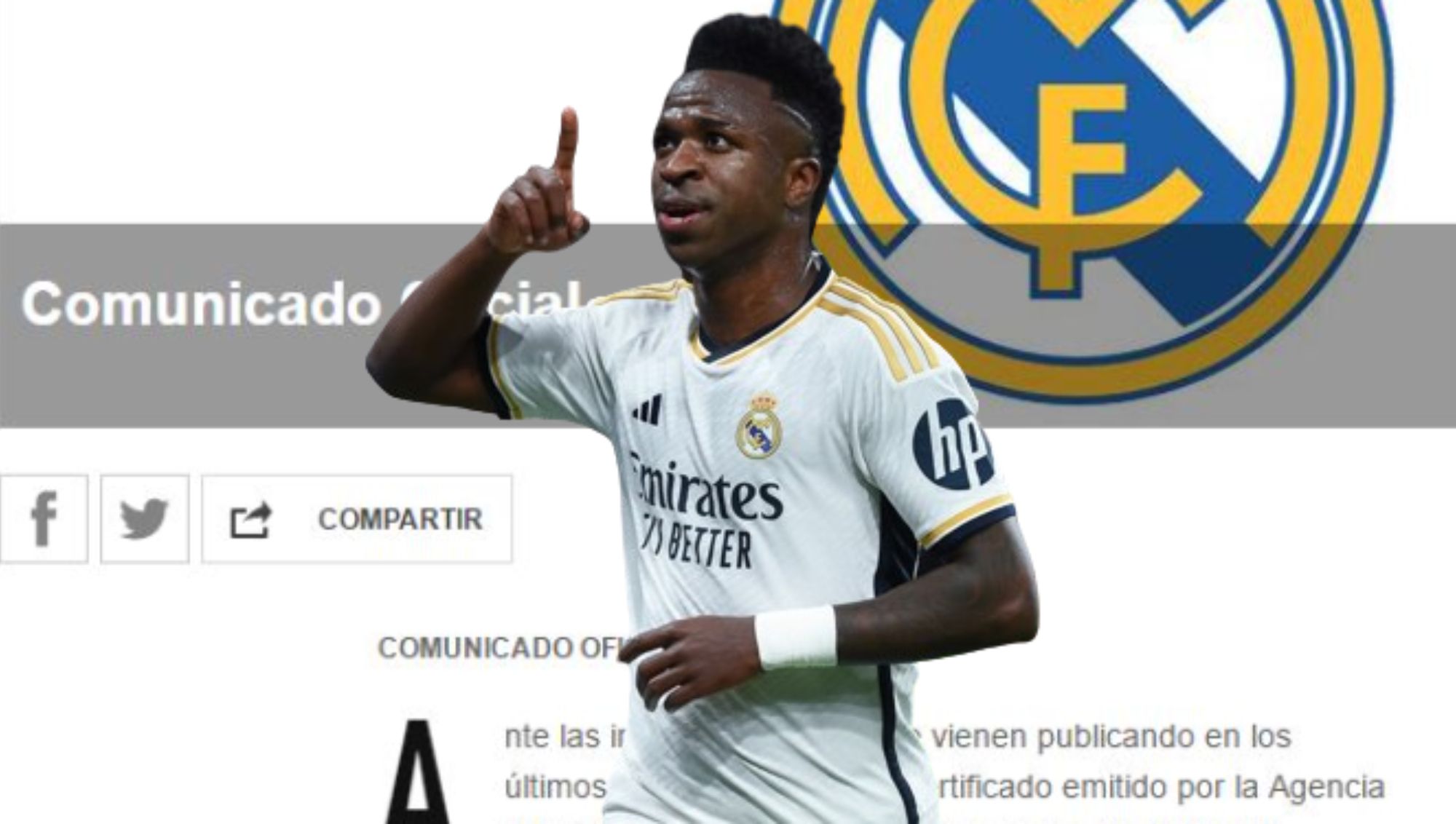 Oficial: el comunicado del Real Madrid sobre Vinicius que ha pillado a todos por sorpresa