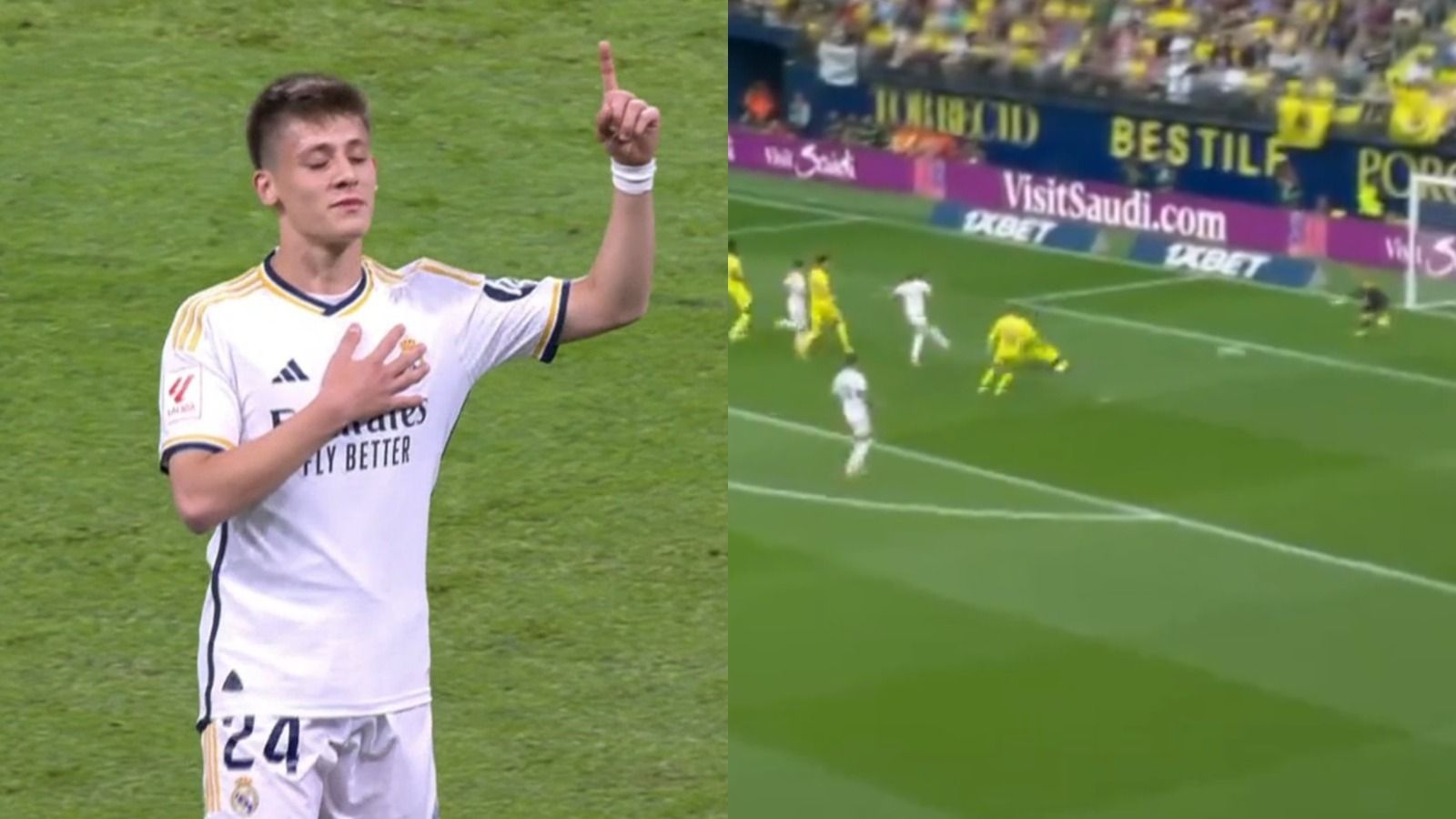 Arda Güler marca otro golazo con el Real Madrid: su nueva obra de arte contra el Villarreal