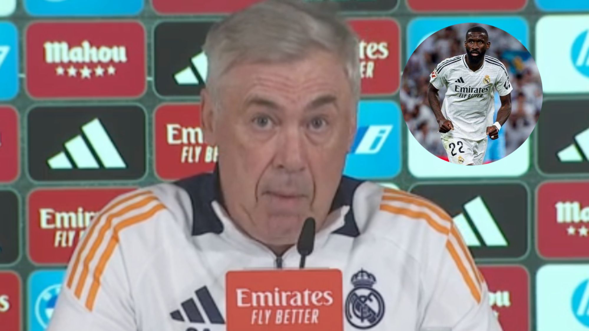 Ancelotti avisa a Rüdiger, el jugador que puede dejarle en el banquillo del Real Madrid muy pronto