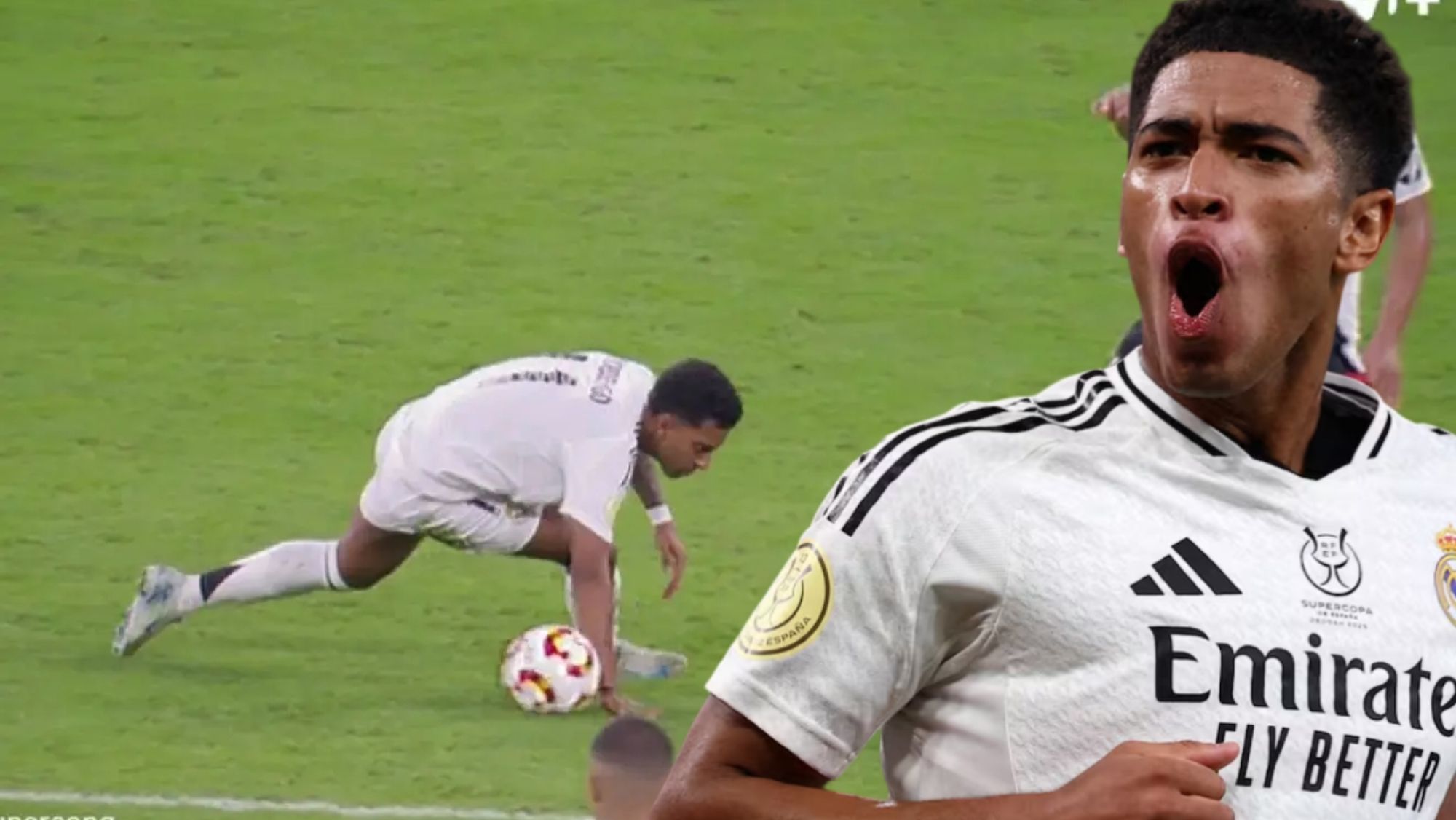 Los culés piden, llorando, mano de Rodrygo en el 1-0 de Bellingham ...