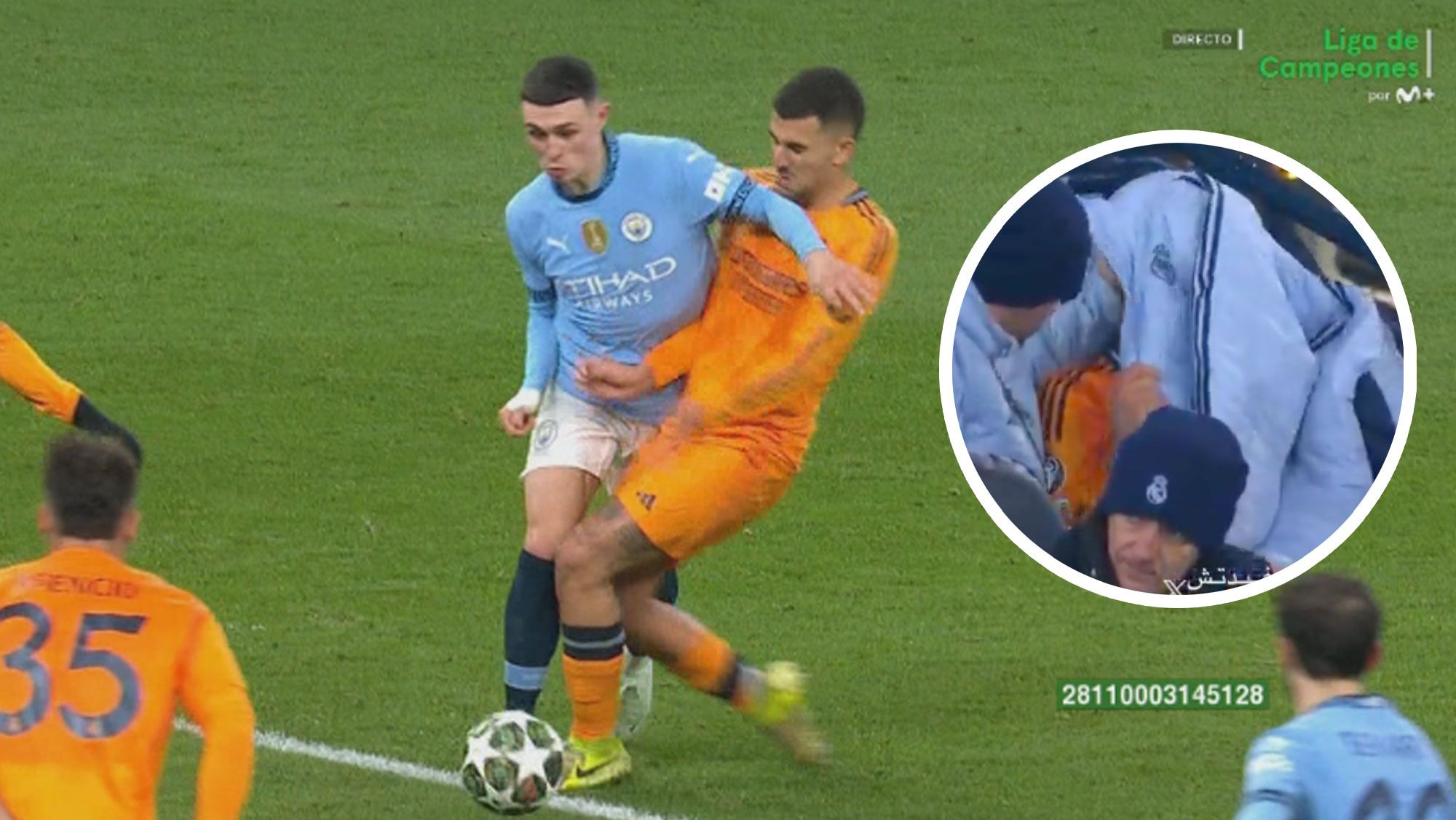 Ceballos, hundido tras el penalti a Foden, su gesto en el banquillo lo ...