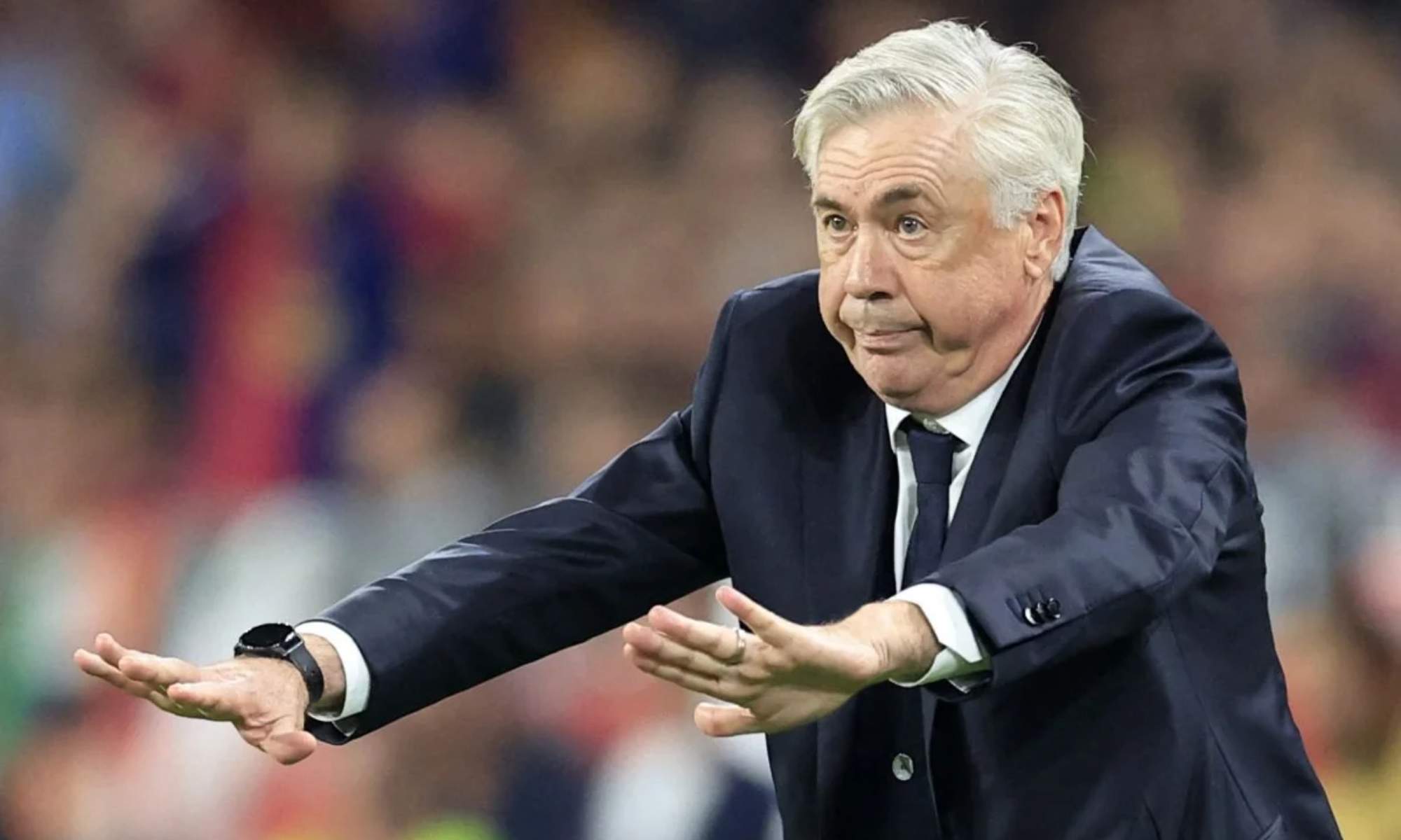 Su cara lo dice todo: Ancelotti señala a un jugador tras una gris primera parte