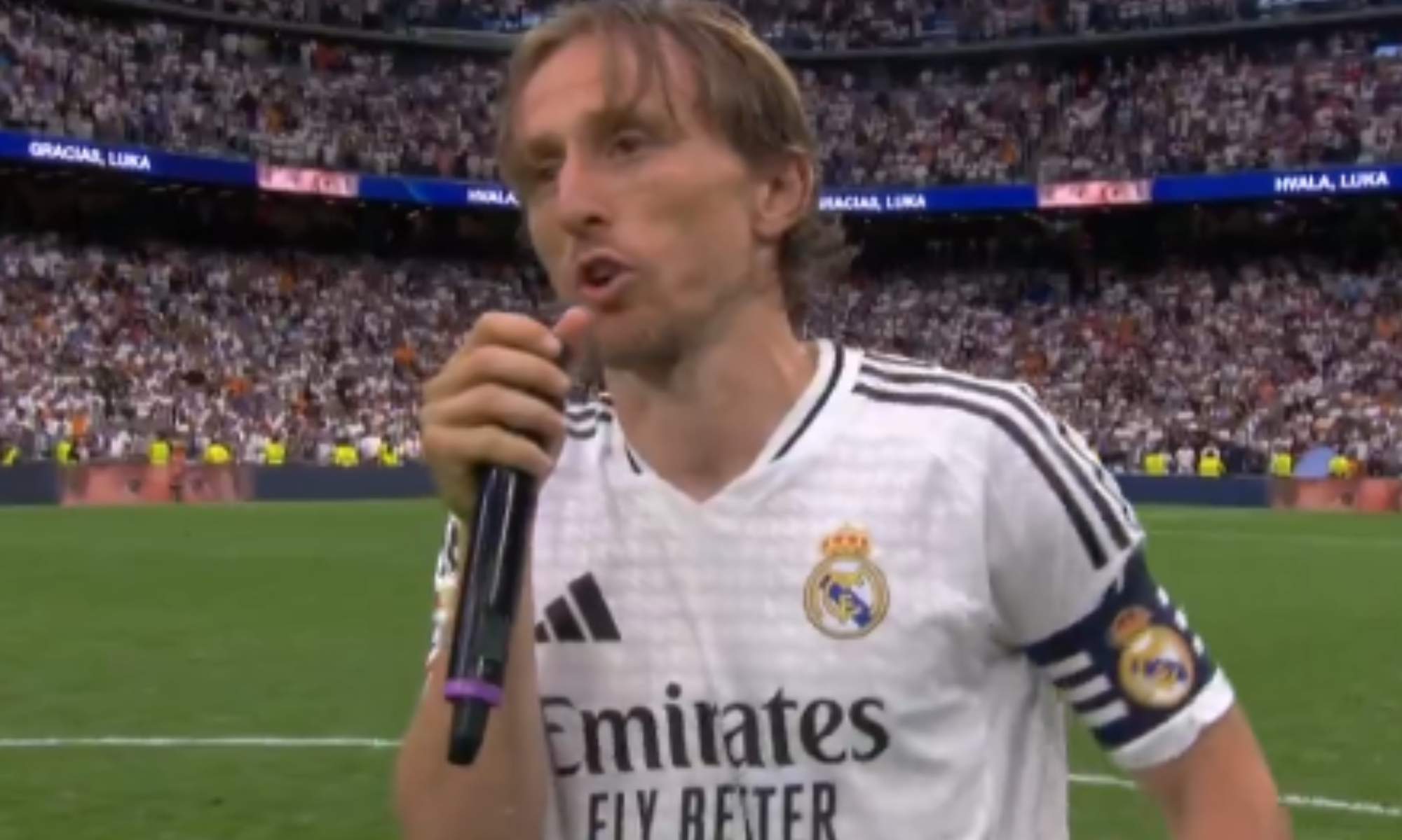 La frase de Modric, muy emocionado, para despedirse del Santiago Bernabéu: "No..."