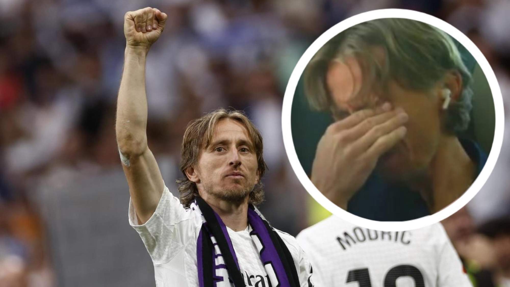 RMTV muestra la imagen más emotiva de Modric: a lágrima viva, tuvo que ser consolado