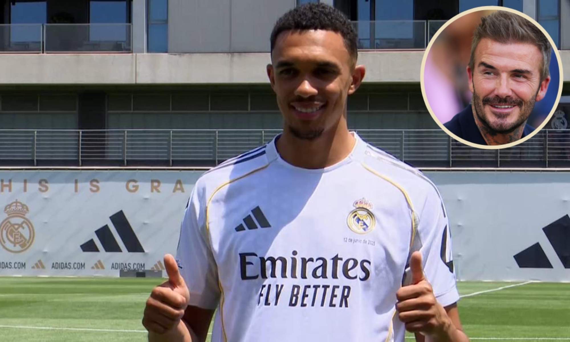 El consejo de David Beckham a Alexander-Arnold tras su primer día en el ...