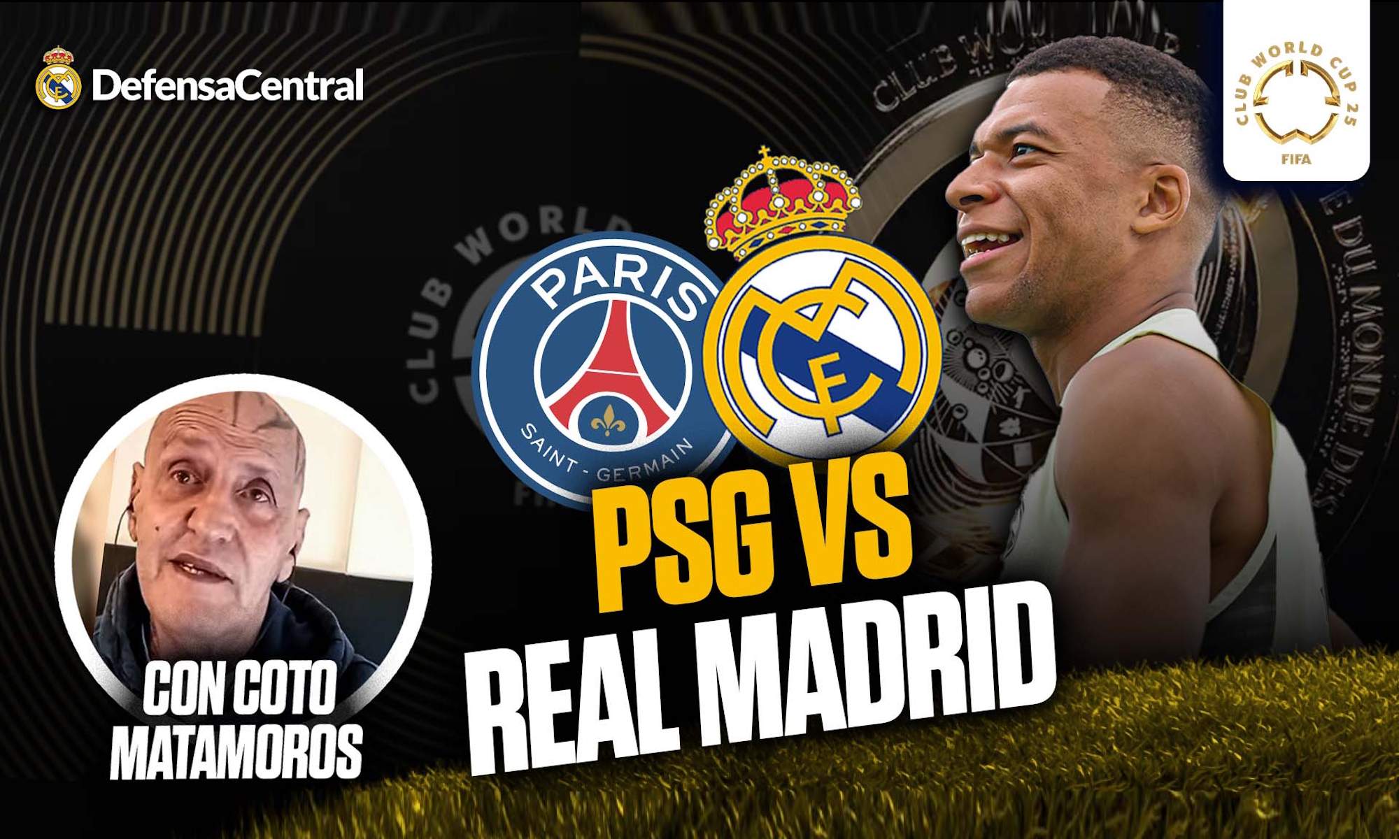 Ya en directo, en Defensa Central, la tertulia del PSG-Real Madrid