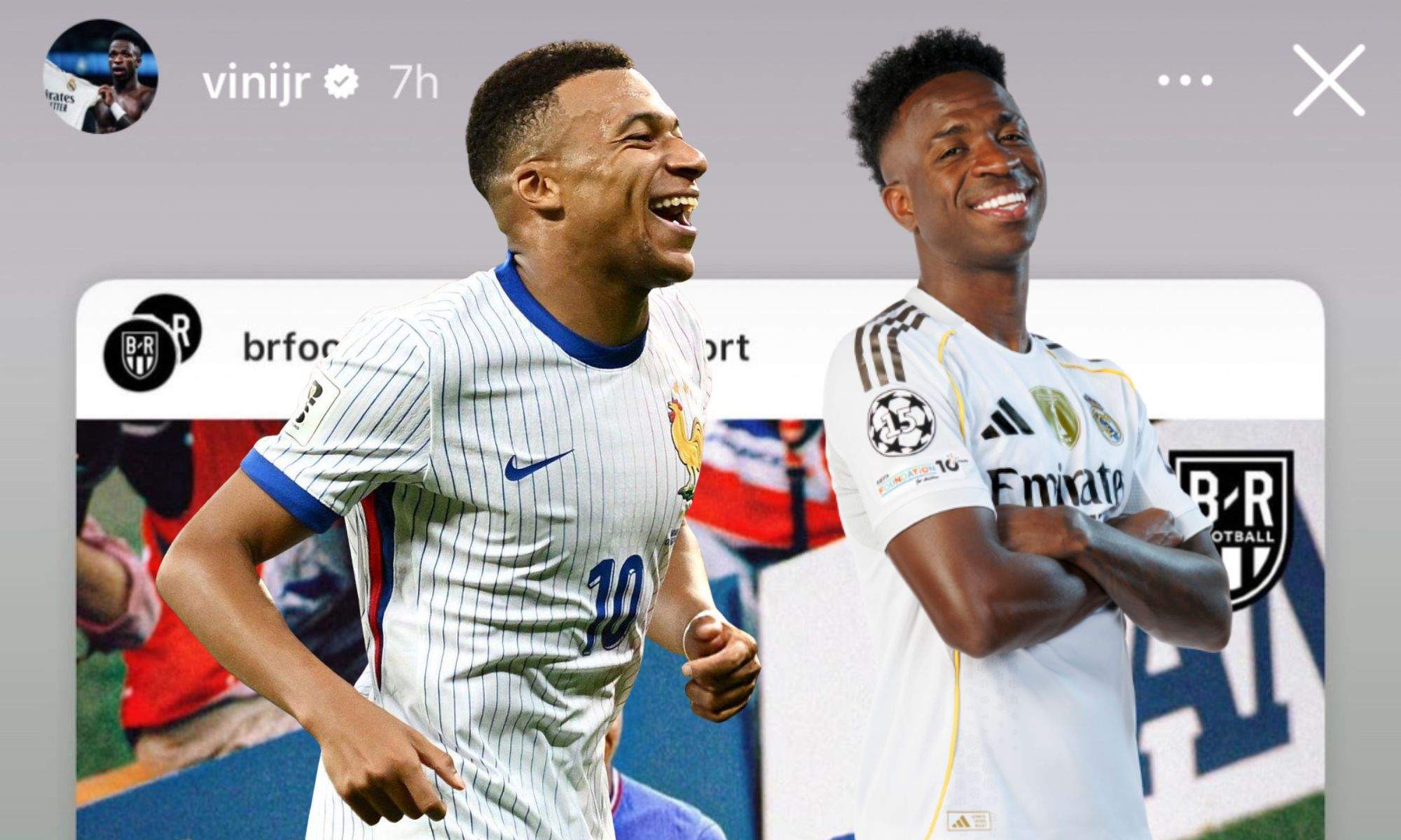 Mbappé, a 6 goles de un récord que Vini festeja como el que más: "Mi hermano"