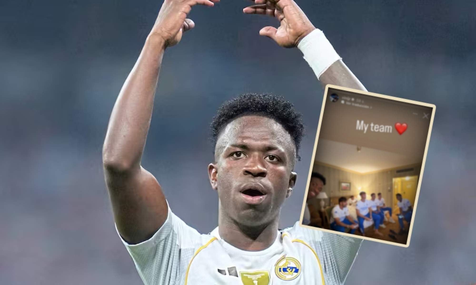 Vinicius responde a las críticas sobre un vestuario roto: una imagen demoledora